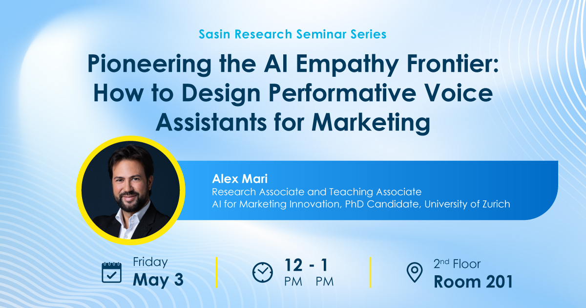 Sasin Research Seminar - Pioneering the AI Empathy Frontier: How to ...